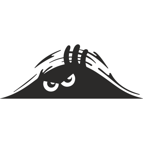 Sticker Peeking Monster | MPA Déco