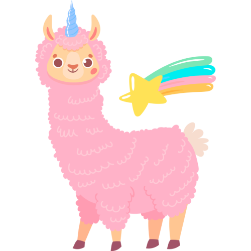 Sticker Lama Rose | MPA Déco