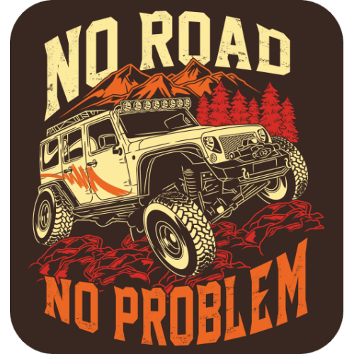 Sticker 4X4 No Road No Problem | MPA Déco