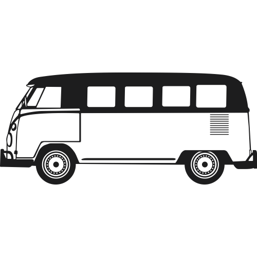 Sticker Volkswagen VW Combi Silhouette Véhicule | MPA Déco