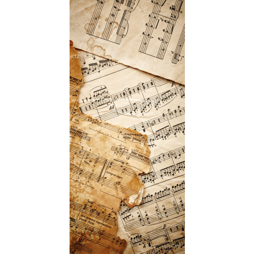 Sticker Porte Partitions De Musique | MPA Déco