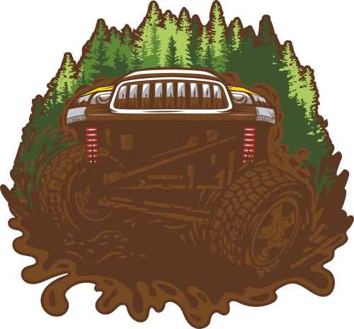 Sticker 4X4 Off Road Mud - ref.d18784 | MPA Déco