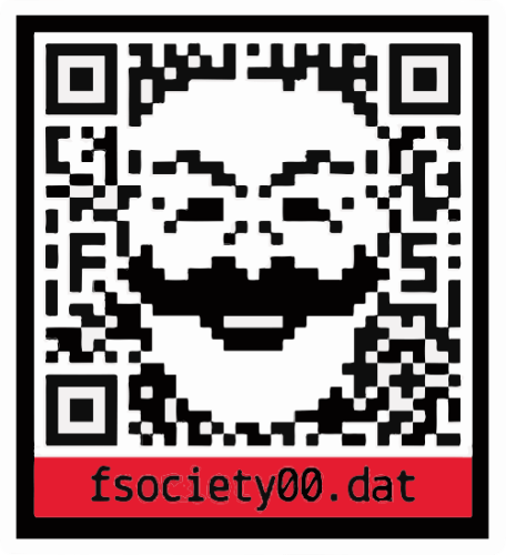 Sticker Mr Robot FSOCIETY QR Code - ref.d19260 | MPA Déco