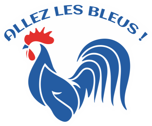 Sticker Football Equipe de France Allez Les Bleus Coq 4 | MPA Déco