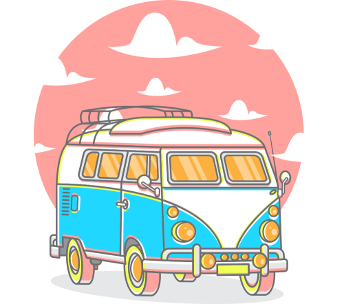 Sticker Combi Van - ref.d13216 | MPA Déco