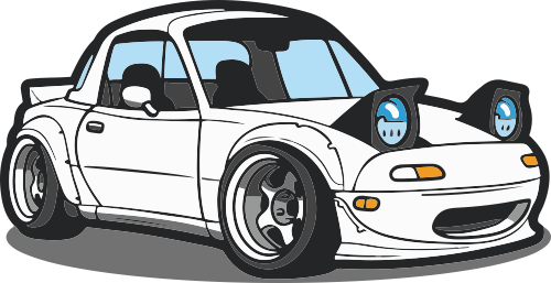 Sticker Mazda MX-5 Cartoon - ref.d20689 | MPA Déco