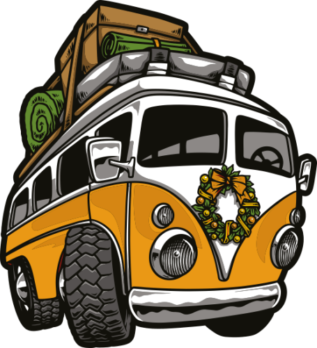 Sticker Cartoon Combi Volkswagen 2 - ref.d18745 | MPA Déco