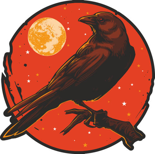 Sticker Halloween Corbeau - ref.d18651 | MPA Déco