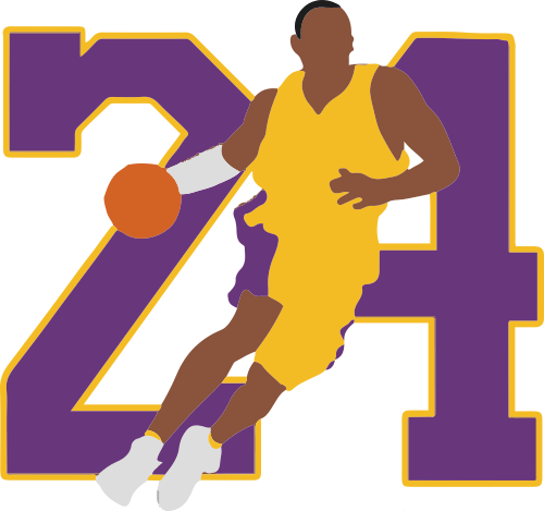 Sticker Basket Kobe Bryant Lakers 24 - ref.d21086 | MPA Déco