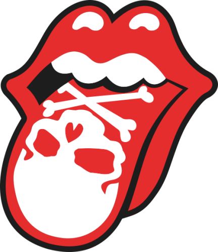 Sticker Rolling Stones Langue Skull Tête de mort - ref.d21576 | MPA Déco