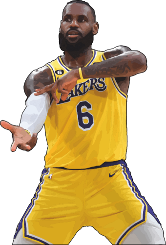 Sticker Basket Lebron James Lakers 6 - ref.d21110 | MPA Déco