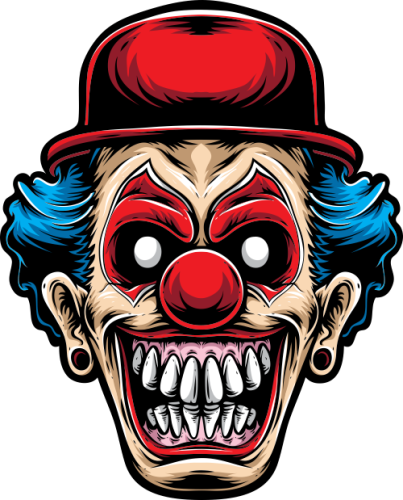 Sticker Halloween Killer Clown 3 - ref.d18678 | MPA Déco