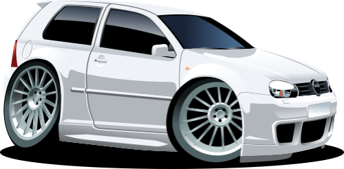 Sticker Cartoon Volkswagen Golf 4 R32 - ref.d18747 | MPA Déco