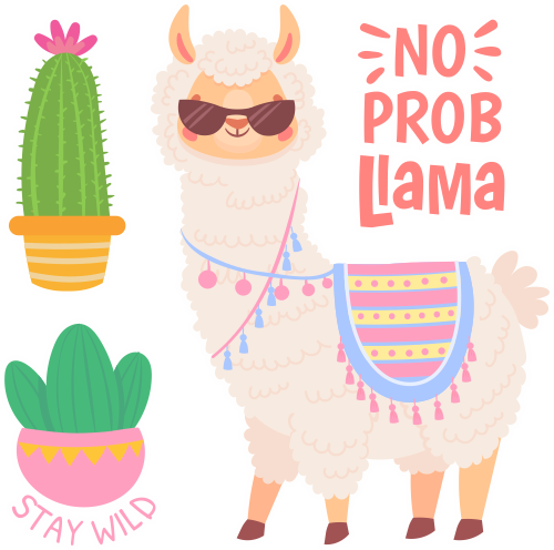Sticker No Prob Llama - ref.d16049 | MPA Déco