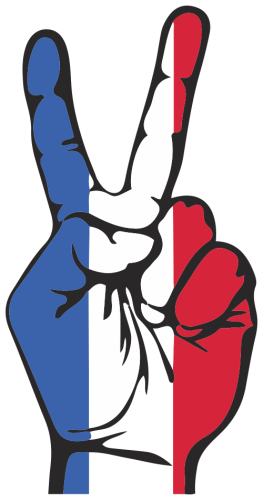 Sticker Football Equipe de France Doigts Peace Supporter | MPA Déco