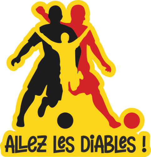 Sticker Football Equipe de Belgique Allez les Diables Rouges | MPA Déco