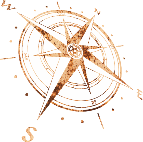 Sticker Boussole Rouille 2 - ref.d18497 | MPA Déco