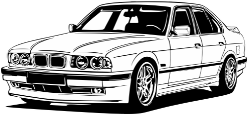 Sticker BMW M5 e34 - ref.d14872 | MPA Déco