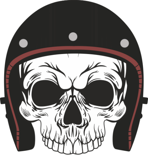 Sticker Skull Helmet - ref.d15903 | MPA Déco