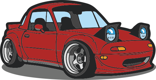 Sticker Mazda MX-5 Cartoon 2 - ref.d20690 | MPA Déco