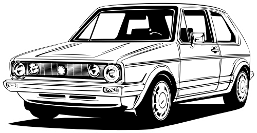 Sticker VOLKSWAGEN GOLF 1 - ref.d15687 | MPA Déco
