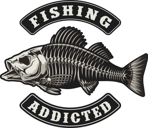 Sticker Pêche Fishing Addicted - ref.d20165 | MPA Déco