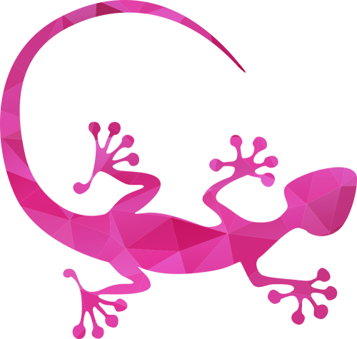 Sticker Salamandre Rose 1 - ref.d10085 | MPA Déco