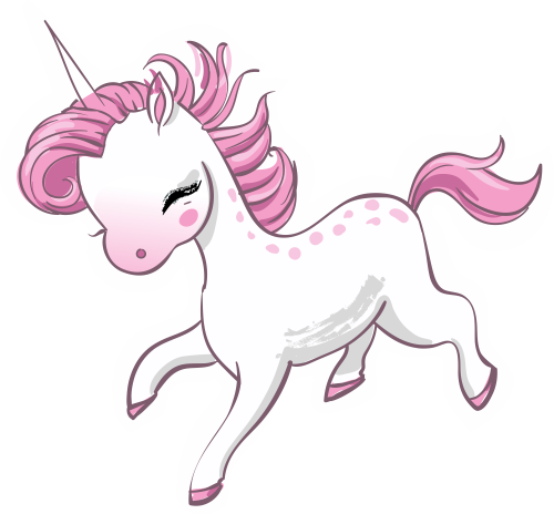 Autocollant Licorne Rose 2 - ref.d12090 | MPA Déco