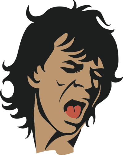 Sticker Rolling Stones Mick Jagger 3 - ref.d21574 | MPA Déco