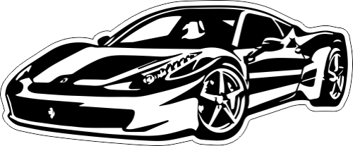 Sticker FERRARI 458 Italia - ref.d15109 | MPA Déco