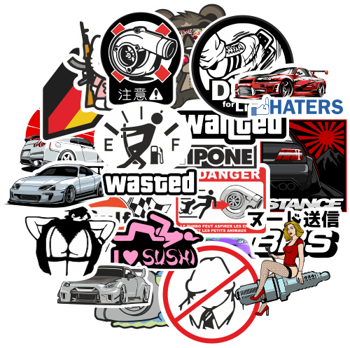 Pack D'autocollants Voiture Racer N°3 - Lot de 25 Stickers | MPA Déco