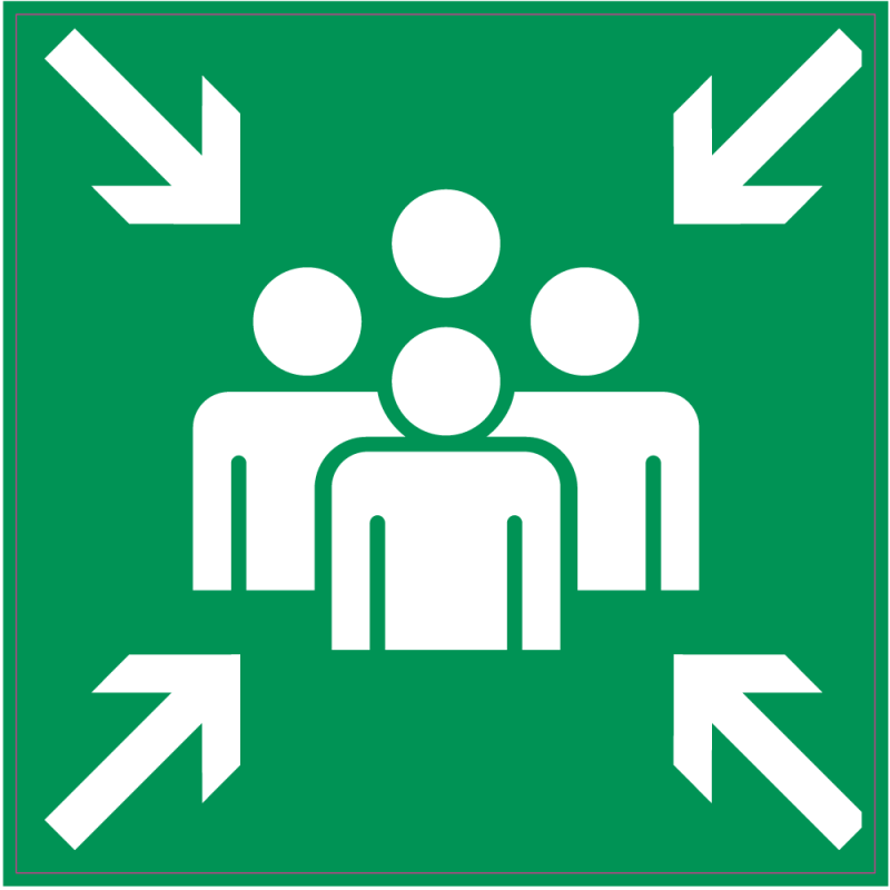 Panneau Indication Point de rassemblement | MPA Déco