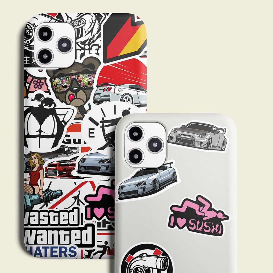 Pack D'autocollants Voiture Racer N°3 - Lot de 25 Stickers