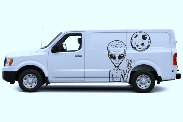 Sticker Van Life Alien - ref.d16036 | MPA Déco