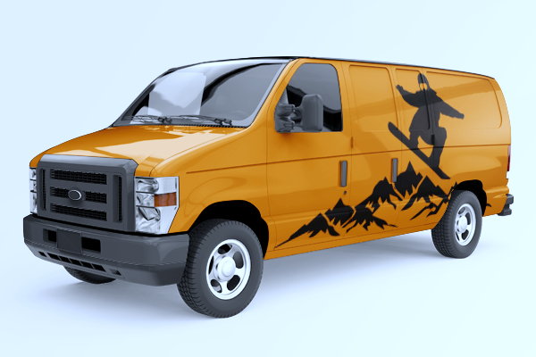 Sticker Van Life Snow Montain - ref.d16012 | MPA Déco